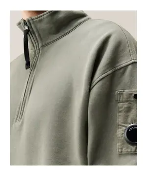 C.P. COMPANY Lens-detail Quarter-zip Sweatshirt