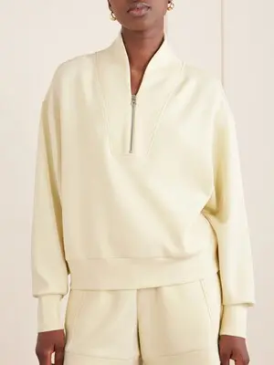 Varley Half Zip V-neck Cropped Sweatshirt