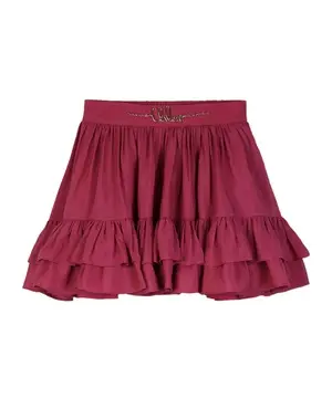 Chloé Ruffled Tiered Skirt - Red