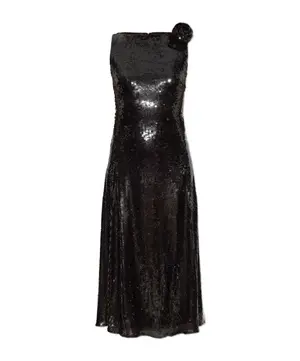 ROTATE BY BIRGER CHRISTENSEN Sequins Midi Flared Dress