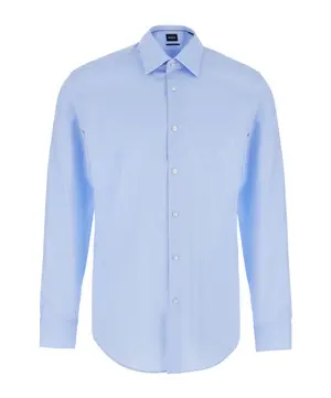 Hugo Boss Hank Classic Cotton Shirt - Light Blue