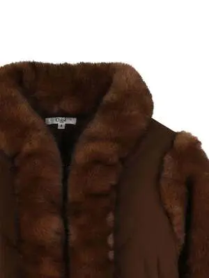 Chloé Faux-fur Trim Quilted Jacket