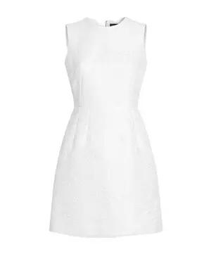 Dolce & Gabbana Dolce Gabbana Floral Jacquard Mini Dress - White