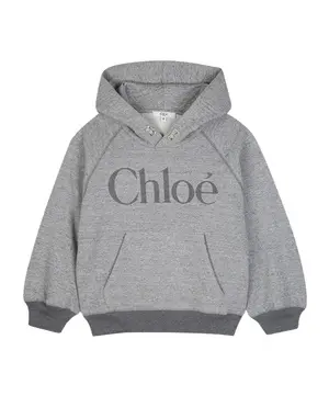 Chloé Long-sleeved Hooded Sweatshirt - Gray