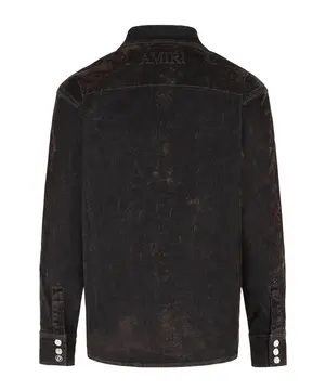 Amiri Flocked Denim Shirt