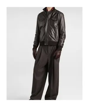 Dolce & Gabbana Lambskin Bomber Jacket