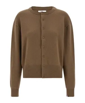 Extreme Cashmere Long-sleeve Cardigan - Brown