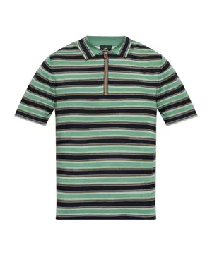 Paul Smith Half-zip Striped Polo Shirt