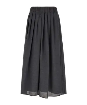 Peserico Pleated Midi Skirt - Gray