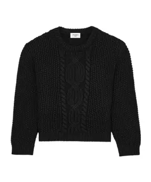 Saint Laurent Long-sleeved Sweater - Black