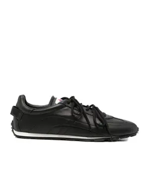 Dsquared2 Maple-leaf Leather Sneakers - Black