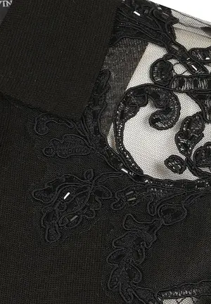 Ermanno Scervino Sheer Lace Panel Shirt