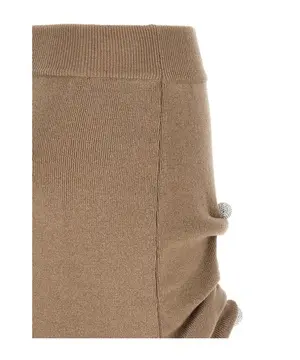 Giuseppe Di Morabito Ruched Embellished Ribbed Skirt