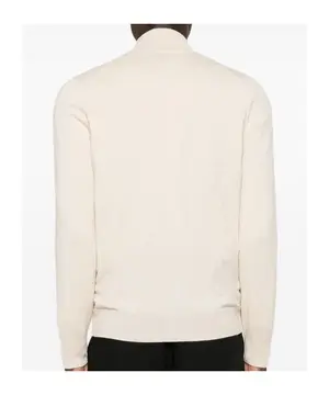 Brunello Cucinelli High Neck Zip-up Knitwear - White