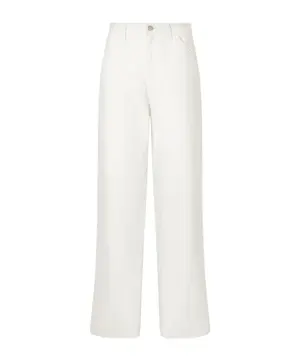 NILI LOTAN High Waist Straight Leg Cargo Pants - White