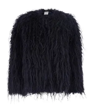 FORTE_FORTE Cropped Zip-up Jacket - Black