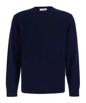 KANGRA Long-sleeve Crew-neck Sweater - Blue