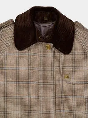 BLAZÉ MILANO Saona Chausie Check-pattern Jacket - Light Brown