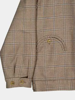 BLAZÉ MILANO Saona Chausie Check-pattern Jacket - Light Brown
