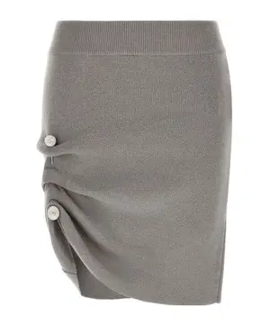 Giuseppe Di Morabito Jewel Pin Skirt - Grey