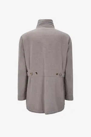 Brunello Cucinelli High-necked Long-sleeved Cotton Coat