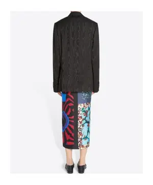 Dries Van Noten Double Breasted Moiré Blazer