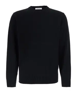 KANGRA Long-sleeve Crew-neck Sweater - Black