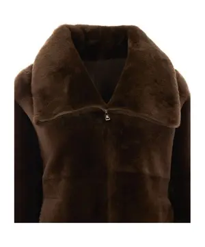 BLANCHA Zip-up Shearling Jacket