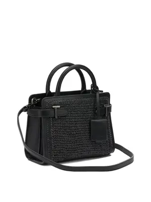 LE TANNEUR Woven Panel Tote Bag