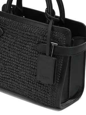 LE TANNEUR Woven Panel Tote Bag