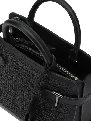 LE TANNEUR Woven Panel Tote Bag