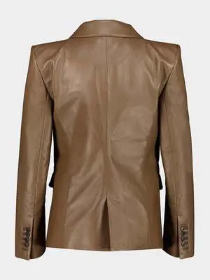 TOM FORD Guanteria-leather Single-breasted Jacket