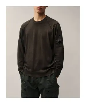 C.P. COMPANY Merino Wool Re-colour Lens Crewneck Sweater