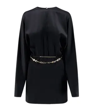 Saint Laurent Long Sleeve Dress - Black