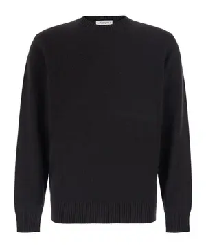 KANGRA Long-sleeve Crew-neck Sweater - Brown