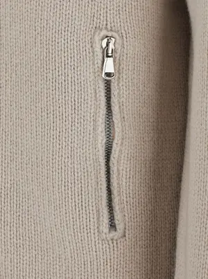KANGRA High-neck Zip-up Cardigan