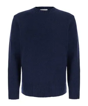 KANGRA Long-sleeve Crew-neck Sweater - Blue