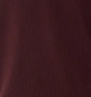 Saint Laurent Rib-knit Wool Half-zip Sweater With Stand Collar - Bordeaux
