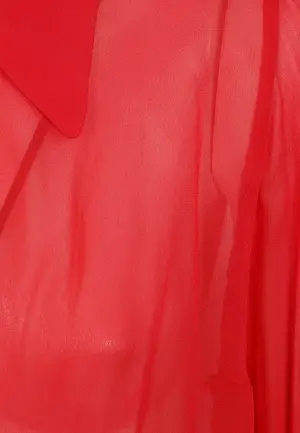 Elisabetta Franchi Sheer Chain Detail Shirt - Red