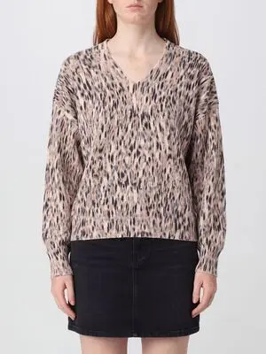 Liu Jo V-neck Printed Knitted Sweater - Nude