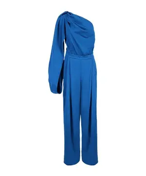 Stella McCartney One Shoulder Satin Jumpsuit