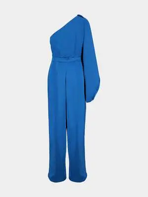 Stella McCartney One Shoulder Satin Jumpsuit
