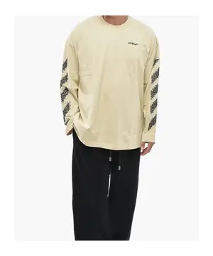 Off-White Logo-embroidered Long-sleeved T-shirt
