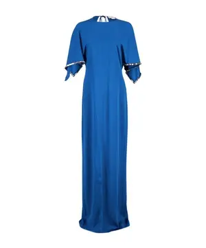 Stella McCartney Embellished Handkerchief Maxi Dress - Blue