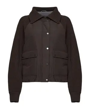 Brunello Cucinelli Zipper Knit Down Jacket - No