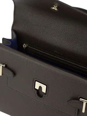 LE TANNEUR Structured Top Handle Shoulder Bag