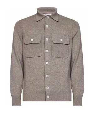 Brunello Cucinelli Long-sleeve Knit Top - Gray