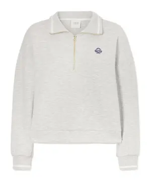 Varley Stretch-jersey Half-zip Sweatshirt - White
