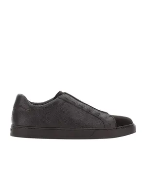 DOUCAL'S Spencer Slip-on Round Toe Sneakers - Brown
