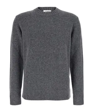 KANGRA Long-sleeve Crew-neck Sweater - Grey